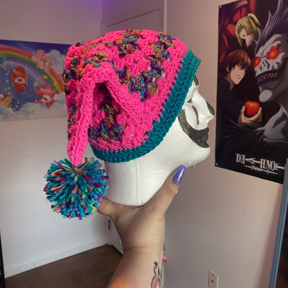Accessories | Multicolored Crochet Jester Hat | Poshmark